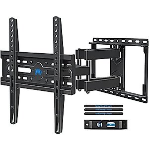 Mounting Dream TV Wall Mount for 32-65 Inch TV, TV Mount with Swivel and Tilt, Full Motion TV Bracket with Articulating Dual Arms, Fits 16inch Studs, Max VESA 400X400 mm, 99lbs, MD2380