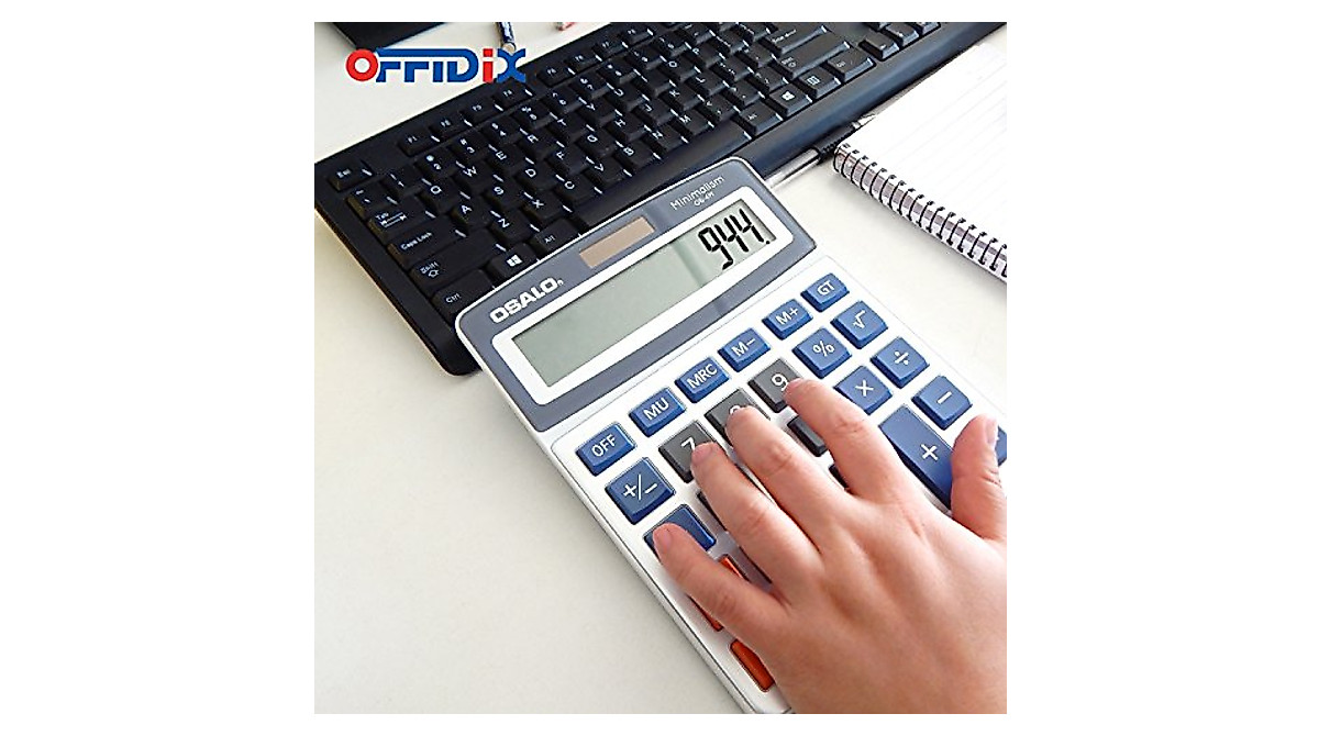 OFFIDIX Basic Office Calculators,Solar and Battery Dual Power ...