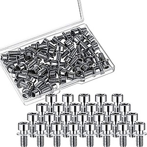 40 Pieces M5 Hex Bolt Socket Tapping Screw Bolts Water Bottle Cage Bolts with Washers for Bike Water Bottle Cage Holder Bracket Rack, 0.67 x 0.31 Inch