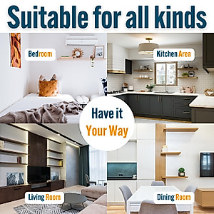 EVALD Hidden Floating Shelf Bracket | 8-Inch Heavy Duty Blind Shelf Support | Kitchen Shelf, Fireplace Mantel Bracket | Invisible Wall Mount Bracket for Home & Office | Floating Shelf Hardware 6 Pack