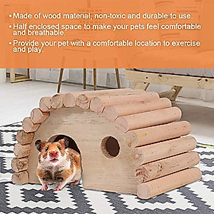 ViaGasaFamido Hamster Wooden House, Small Animal Hideout Hut Chew Cage Toy for Dwarf Hamster Rat Mouse Gerbil Hedgehog