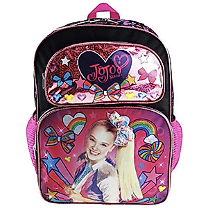 DALIYREPAL Liphontcta Aeiniwer JoJo Siwa 16" Deluxe Backpack - Colourful Bow Collection - A19036