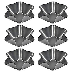 FOCCTS 6 Packs Torta Molder, Non-Stick Taco Salad Bowl Pans Maker, Extra Thick Steel Tortilla Shell Maker, 6 inch