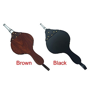 Bellows,Fireplace Bellows,Bellows for Wood Stove,Wooden Bellows for Fire Pit with Hanging Strap,Fireplace Bellows Indoor,Fireplace Tool Accessories,for Fire Pit Outdoor Camping BBQ Grill(Brown)