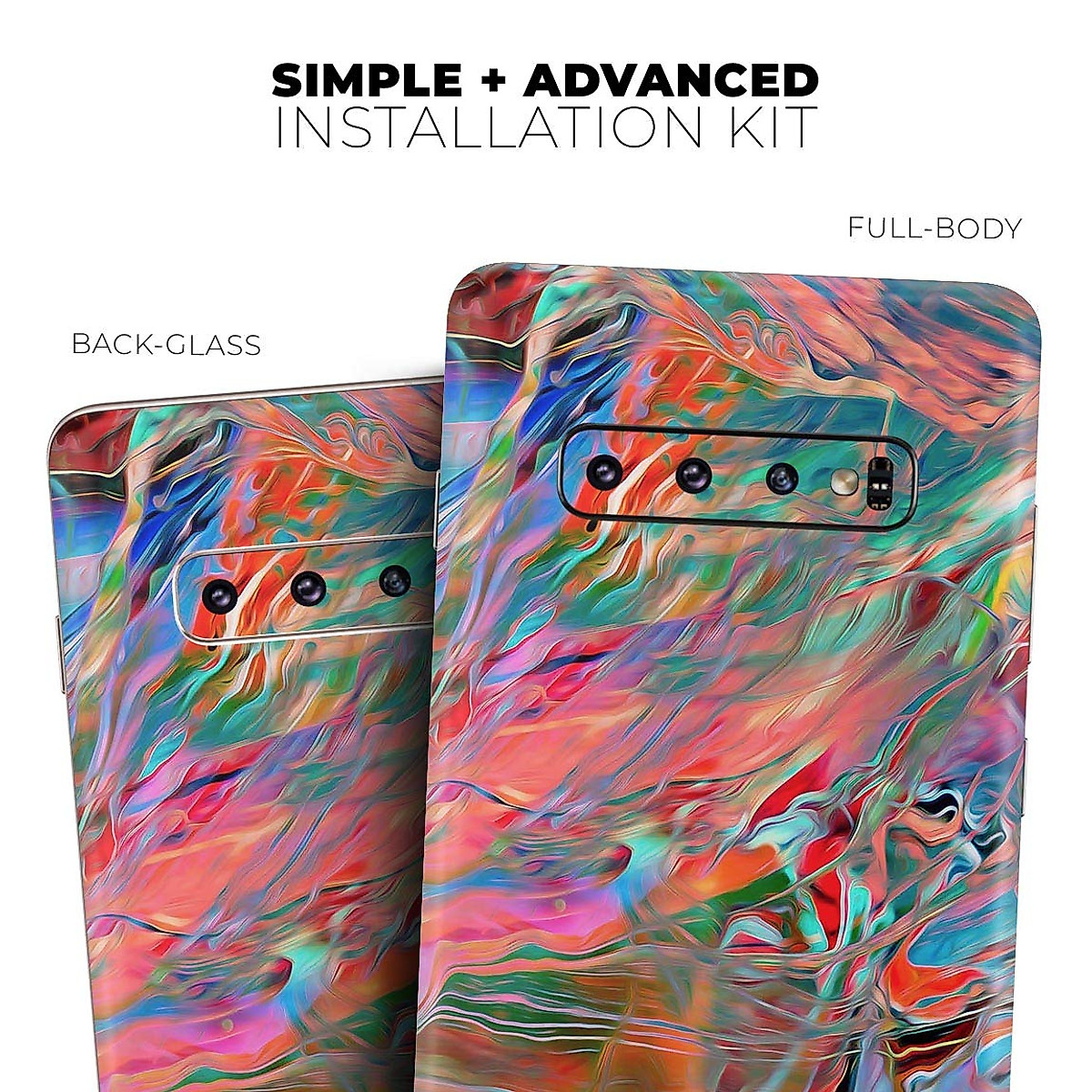 DesignSkinz Liquid Abstract Paint Remix V45 Protective Vinyl Decal Wrap Skin Cover Compatible with The Samsung Galaxy S20 (Screen Trim & Back Glass Skin)