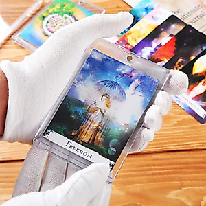 Zonon 5 Pieces Magnetic Card Holder Base Trading Card Stand Protector 35 Pt Acrylic Baseball Card Protectors Card Sleeves Protector Case for Trade Card Holder Baseball Card Storage and Display