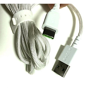 Razer USB-C to USB Data & Charging Cable for Viper V2/DeathAdder V3/Basilisk V3 Wireless Gaming Mice (White)