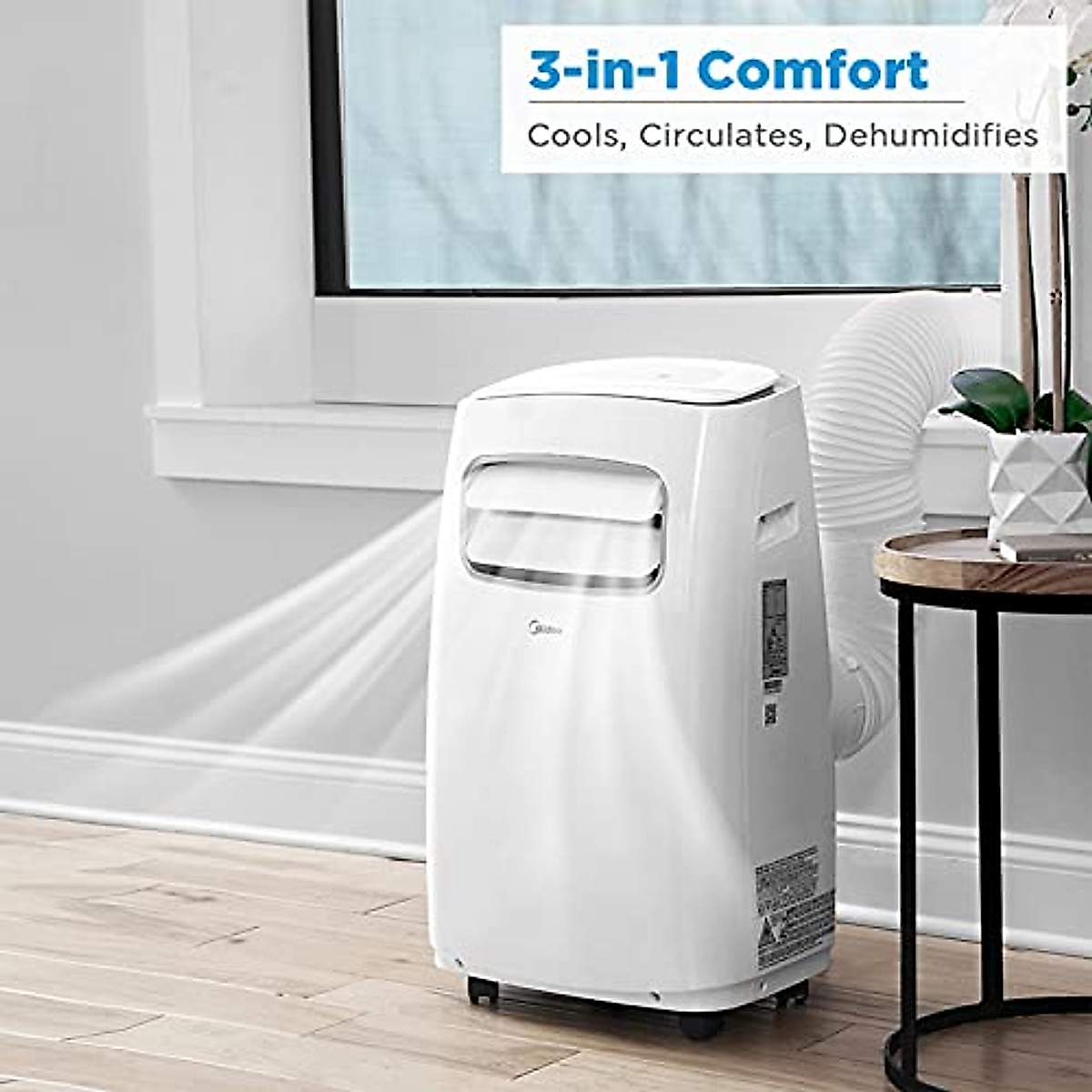 Midea MAP14S1CWT Smart Portable air Conditioner, 14,000 BTU, White