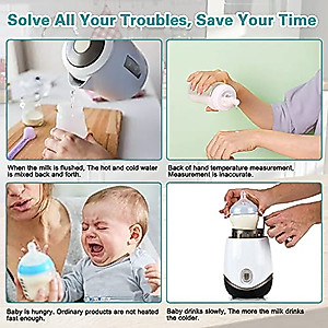 SOPEWOD Portable Bottle Warmer, USB Bottle Warmer for Breastmilk and Formula with LCD Display, Fast and Accurate Heating of Baby Bottle Warmer for Car and Travel(Green)