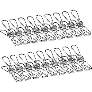 150 Pack Stainless Steel Cloth Pin, Clothesline Hook for Socks Towel Bag Scarfs Hang Drying Rack Tool, Laundry Kitchen Cord Wire Line Clothespins Pegs, File Paper Bookmark S Binder Metal Clip