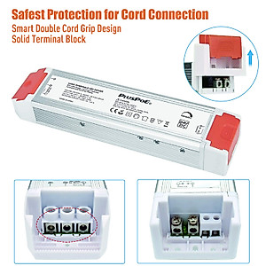PLUSPOE 24V 120W Dimmable Led Driver, 110V AC to 24V DC Low Voltage Power Supply Dimming Transformer for 24V LED Strip Lights,Compatible with Lutron, Leviton and Other Wall Dimmer