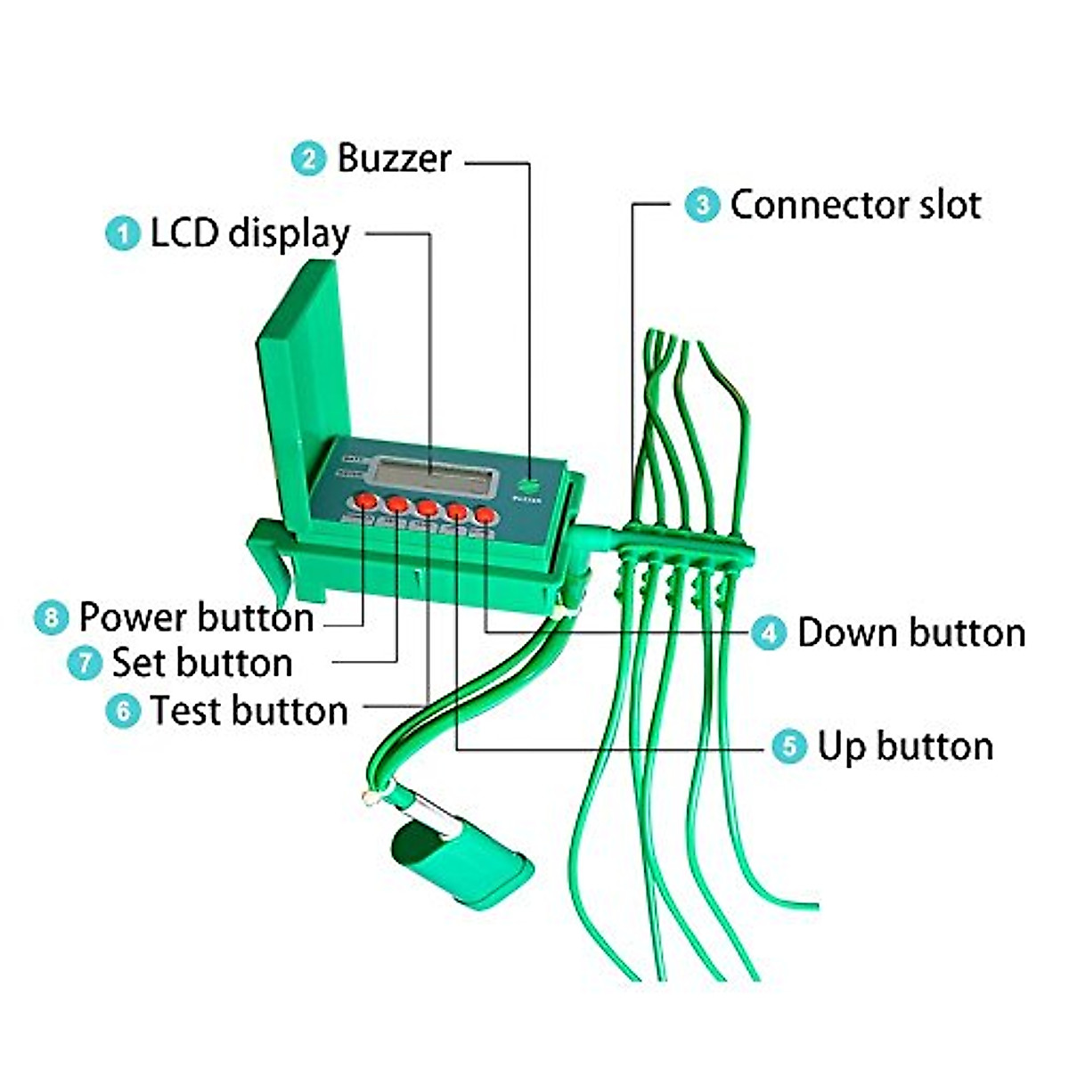 Yardeen Micro Automatic Drip Irrigation Kit Self Watering System Sprinkler Controller for Indoor Potted Plants Color Green