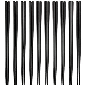 HASEKIN Glass Fiber Eco Chopsticks Pack of 10, Black