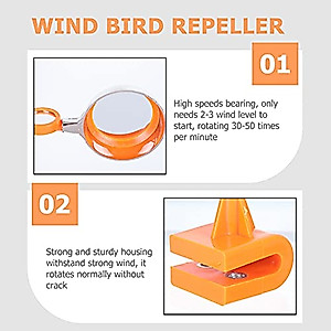 Happyyami Outdoor Spike Cat for Farm Garden Yard Rotating Reflector Natural Enemy Pest Deterrent