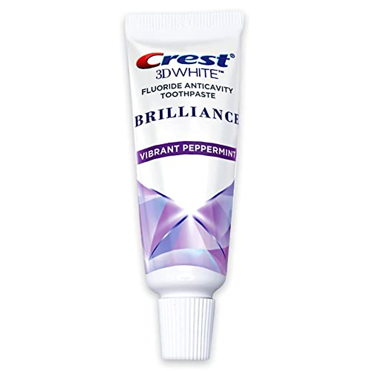 Crest 3D White Brilliance Toothpaste, Vibrant Peppermint, Travel Size 0.85 oz (24g) - Pack of 10