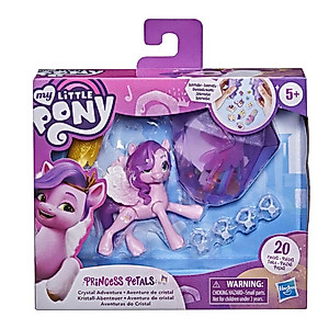My Little Pony: A New Generation Movie Crystal Adventure Princess Pipp Petals - 3-Inch Pink Pony Toy, Surprise Accessories, Friendship Bracelet