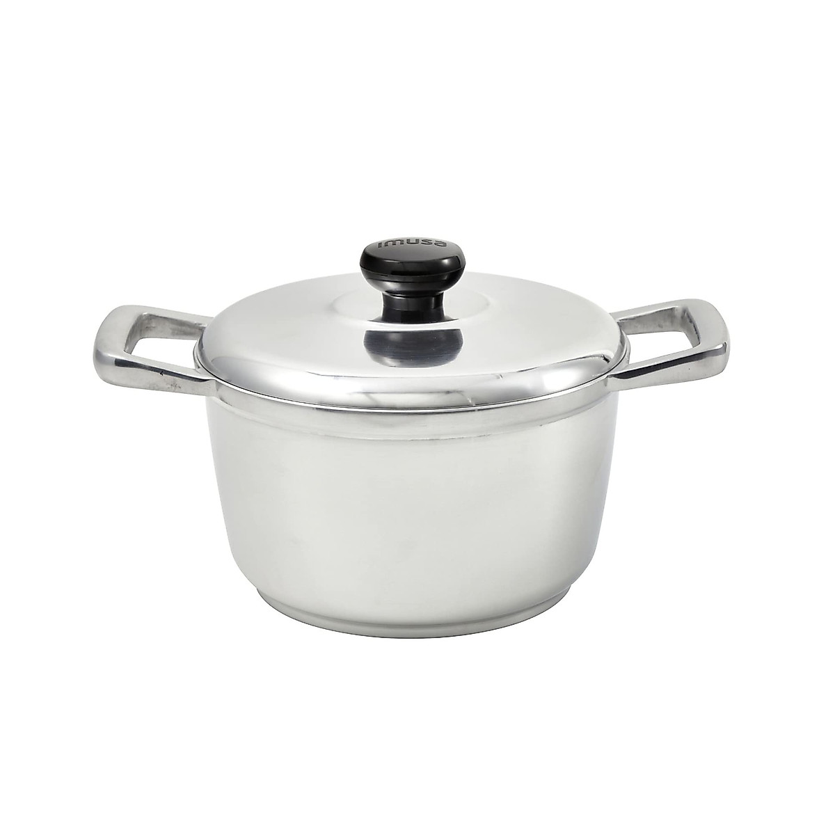IMUSA USA 3.5 Quart Heavy Duty Cajun Cast Aluminum Dutch Oven with Lid, Silver, (IMU-89306)