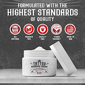 InKorporated Premium Tattoo Numbing Cream Laser Hair Removal, Brazilian Waxing - Vitamin E-Infused Lidocaine Cream Brings Relief within 5-15 Mins - 30ml (1 Oz (Pack of 1))