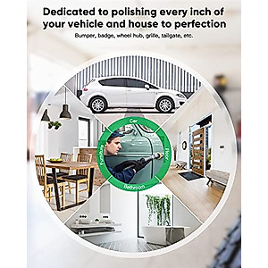 Aiment Mini Polisher w/ 2 Batteries, Cordless Polisher Small Buffer Car Detailing Kit for Vehicle Corner Polishing Paint Correction, Micro Car Polisher w/ 6 Speeds 2000-5000RPM