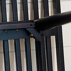 Plank+Beam Mid-Century Modern Entryway Bench, Black