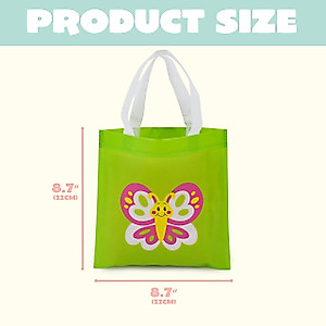 JOYIN 36 PCS Easter Gift Bags, Non Woven Easter Tote Bags with Handles Party Treat Bags for Gifts Wrapping, Egg Hunt Game, Easter Party Supplies