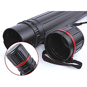 LuPro LPAT-004 Expanddable Art Carrying Tube with Strap (Black, D10CMXL65-110CM)