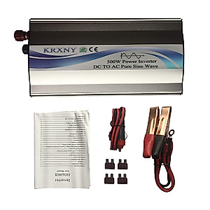 KRXNY 500W Car Power Inverter DC 12V to AC 110V 120V 60HZ Pure Sine Wave Converter with LED Display US Socket