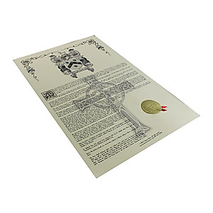 Artiss Coat of Arms, Family Crest and Name History - Celebration Scroll 11x17 Portrait - England Origin