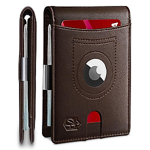 Zitahli Airtag-Wallet-Mens-Slim-RFID Blocking Wallet Leather with Money Clip Air Tag Wallet Card Holder Bifold Gifts for Men