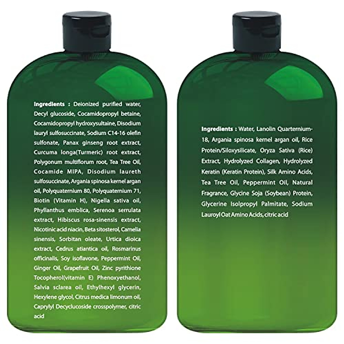 Tea Tree Mint Shampoo and Conditioner - contains Pure Tea Tree Oil & Peppermint Oil - Fights Hair Loss, Promotes Hair Growth, Fights Dandruff, Lice & Itchy Scalp - Men & Women Sulfate Free -16 oz x 2