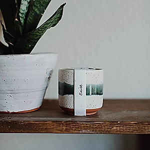 Hyggelight | The Growing Candle. Tired of Tossing Empty Candles? Try Our Less-Waste Solution. 8.5 oz, 45-50 hr Burn Time, 100% Soy Wax, Cotton Wick, Handmade Reusable Pot (Sandalwood + Vanilla, Edith)