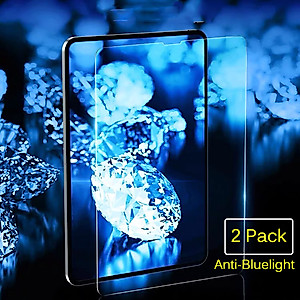 Umhlaba 2 Pack Anti BlueLight Screen Protector for iPad Air 5 (2022) and for iPad Air 4 (2020) Tempered Glass 10.9 inch Air5 Air4 5th 4th Generation 9H Hardness Film Blue Light Blocked