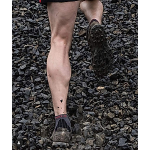 Hoplite Trail Running Compression Socks for Men and Women, ankle-length, 2 pair multi-pack, great for running, cycling, hiking, and OCR (Large)