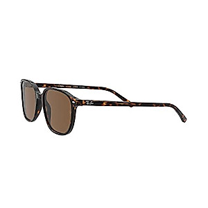 Ray-Ban RB2193 Leonard Polarized Square Sunglasses, Havana/B-15 Brown, 55 mm