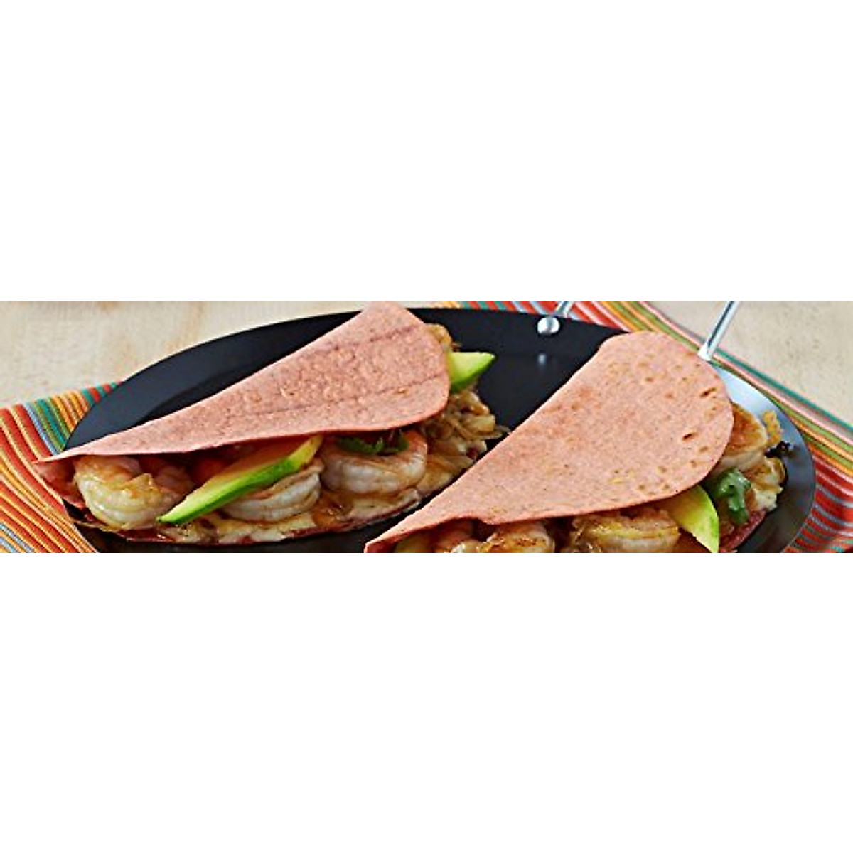 IMUSA USA CAR-52023 13.5" Nonstick Carbon Steel Small Round Comal with Metal Handles, Black