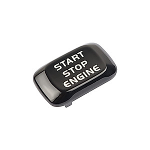 DKMUS Engine Start Button Replace Cover Stop Swtich Key Decor for Volvo V40 V60 S60 XC60 S80 V50 V70 XC70 (Black)