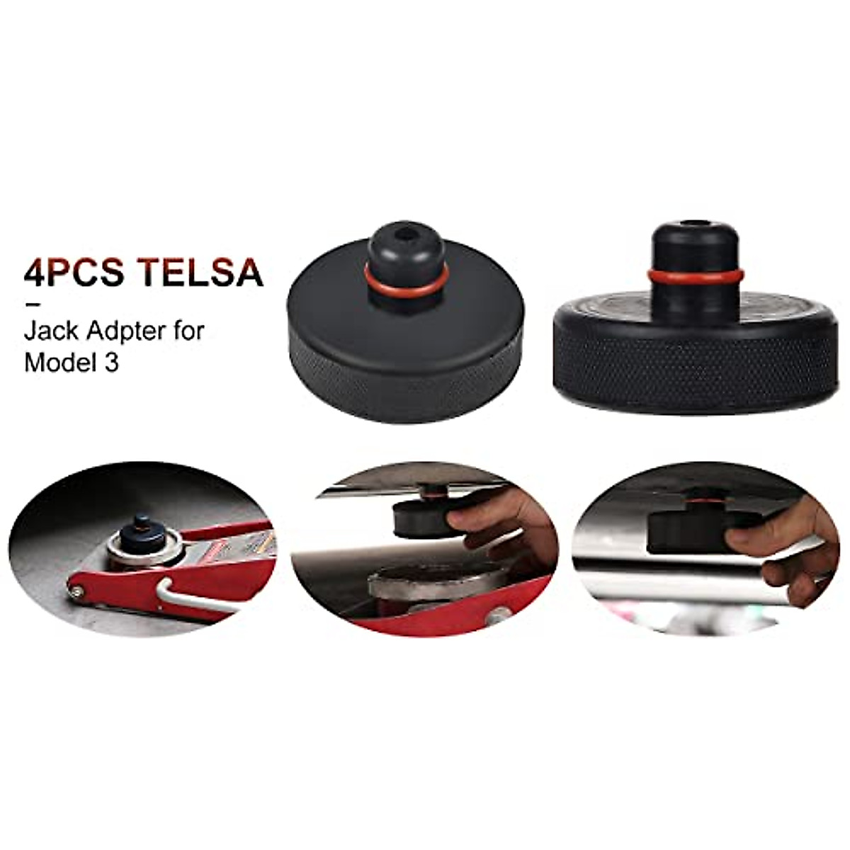 CPROSP Tesla Model 3/S/X/Y Lifting Jack Pad, 4 Pucks with a Storage Case