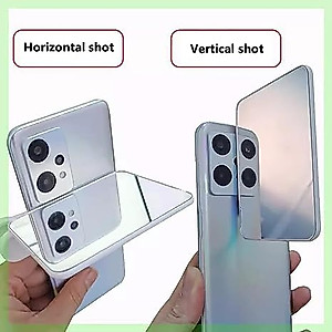 Smartphone Camera Mirror Reflection Clip Kit, 2023 New Adjustable Phone Camera Mirror Reflection Clip Kit, Mirror Reflection Clip Kit, Mirror Reflection for Phone Camera (White)