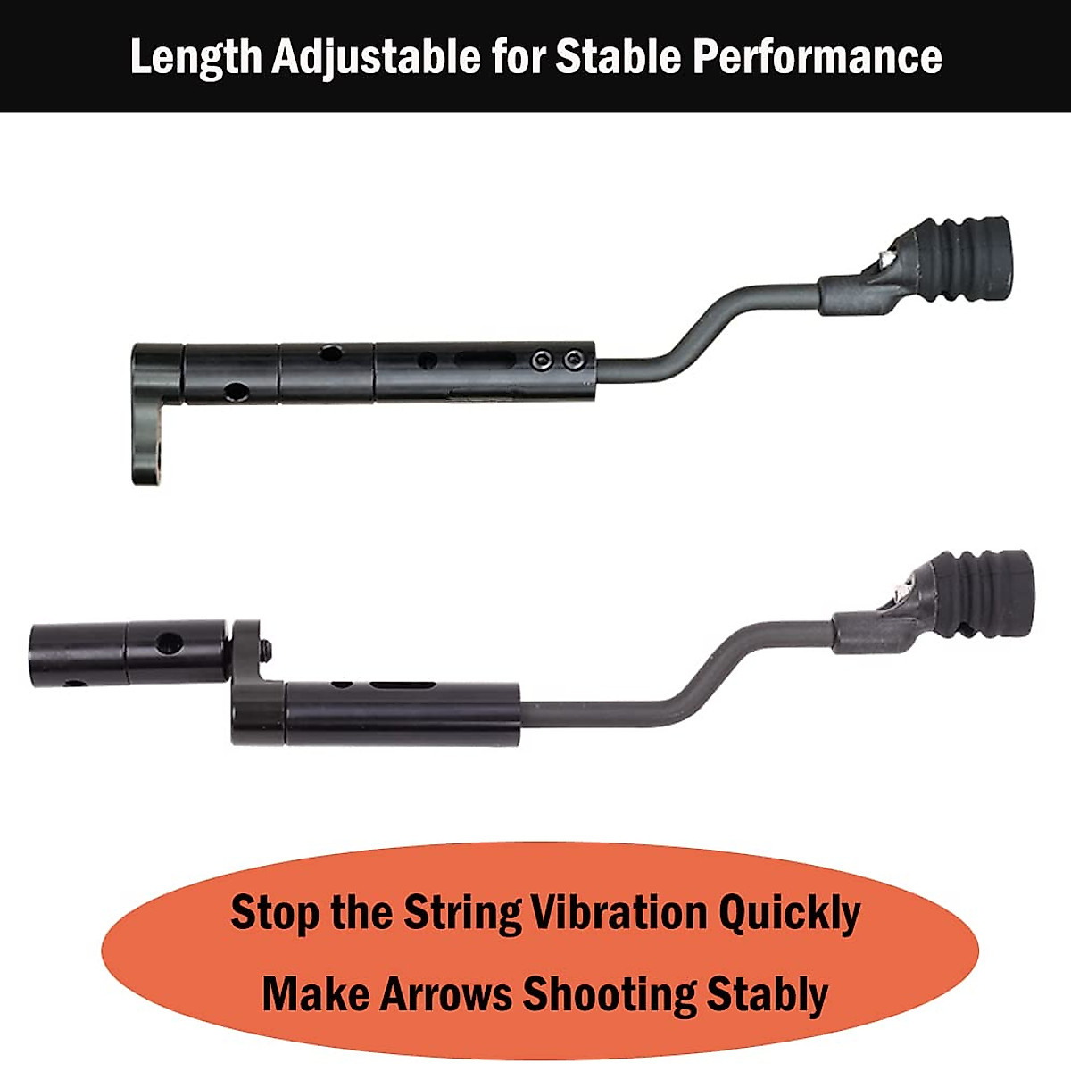 ZSHJGJR String Stop Bracket Decelerator Rod String Vibration Balance Bowstring Stop Suppressor Bracket Mount Stabilizer for Compound Bow