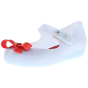 Mini Melissa Ultragirl Bow Flat ,Blue/Red,5 M US Toddler