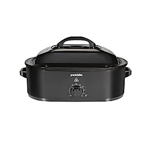 Proctor Silex 24-Pound Electric Roaster Oven with Variable Temperature Control, Self-Basting Lid & Removable Pan, 18 Quart, Black (32211)