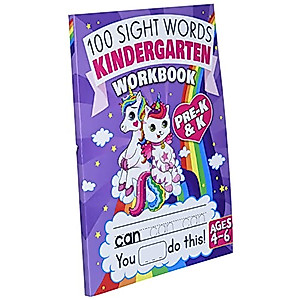 100 Sight Words Kindergarten Workbook Ages 4-6: A Whimsical Learn to Read & Write Adventure Activity Book for Kids with Unicorns, Mermaids, & More: ... Flash Cards! (Learning Activities Workbooks)