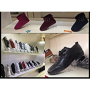 Wresty 2 Pair/4 Pcs Acrylic Shoe Store Display Stands Clear Sandal Display Stands High Heel Display Rack Holder for Home Shopping Malls