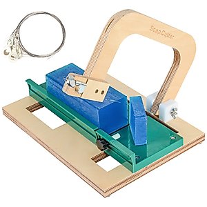 Soap Cutter with Adjustable Cutting Wire, Soap Slicer Tool for DIY Soap, Cheese, Butter, Cake, Bread Making (Wooden)
