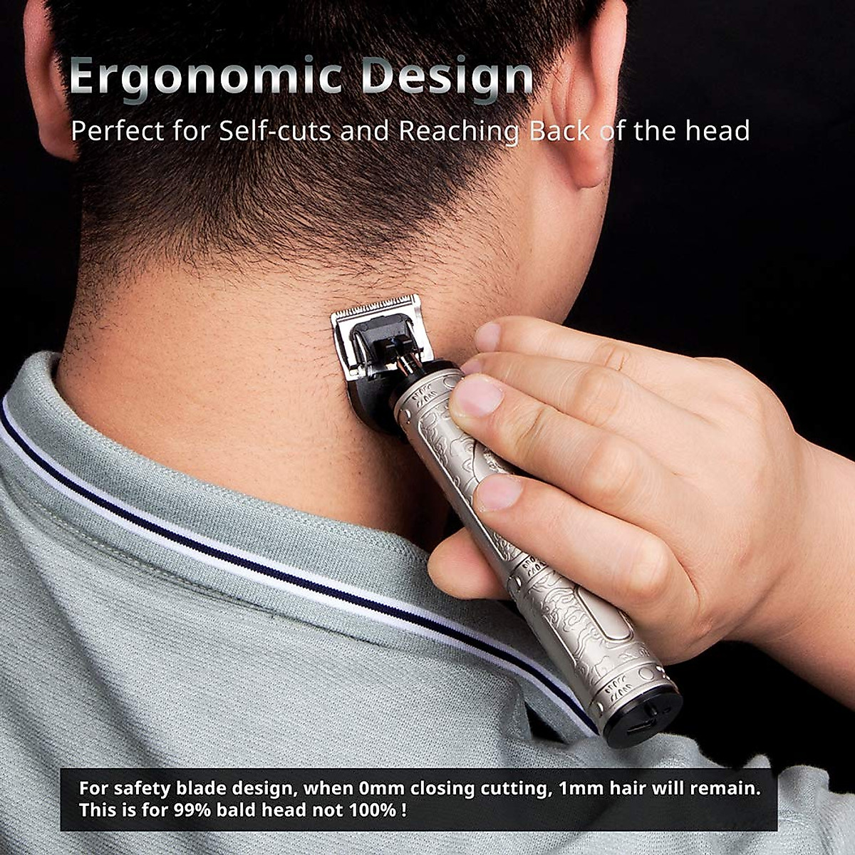 AmoVee Cordless Electric Clippers for Hair Cutting，Professional Hair Clippers for Man, An-ti Scratch T Blade Trimmer Outliner for Body Hair, Beard, Bang Grooming for Barber, Beginner, USB Rechargeable