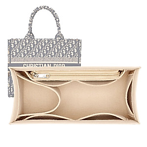 Lckaey christian for book tote small size bag organizer insert 2008khaki-medium