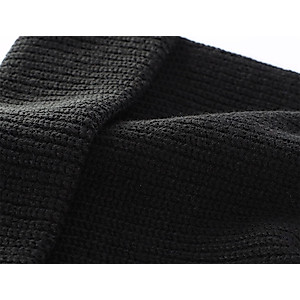 Connectyle Classic Men 's Warm Winter Hats Thick Knit Cuff Beanie Cap Daily Beanie Hat Black , 55 60cm