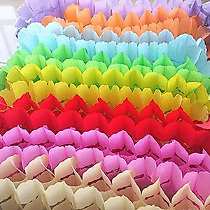 12 Pack Colorful Four Leaf Clover Paper Flowers Garland Decorations Reusable Party Streamers Hanging Garland Tissue Flower Hanging Oranment for Birthday Wedding Baby Shower Party Home Decor