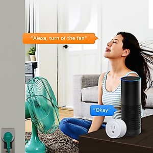 Smart Plug 4 Packs with Energy Monitor 16A - Smart Outlet 2.4Ghz Wi-Fi Plug Compatible with Alexa&Google Home Assistant - Remote Control Plugs with Timer Function, Hands-Free.