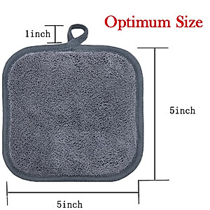 BloomSesame Makeup Remover Cloths for Face, Eye, Lips - Reusable Makeup Remover Pads Soft Microfiber Facial Cleansing Cloths 5 x 5inch 12 Pack (Gray)